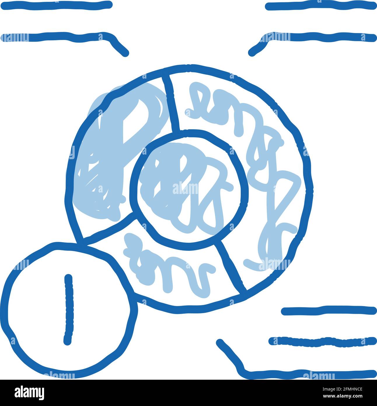 pie chart error doodle icon hand drawn illustration Stock Vector Image ...