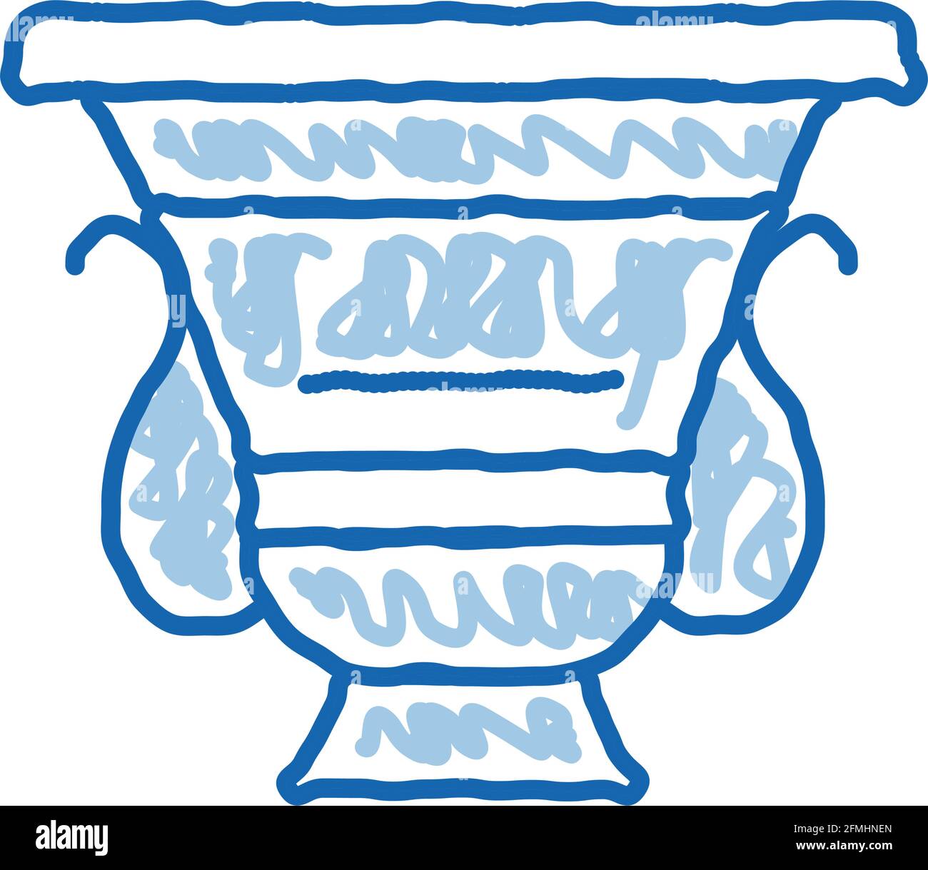 ancient greek feast bowl doodle icon hand drawn illustration Stock ...