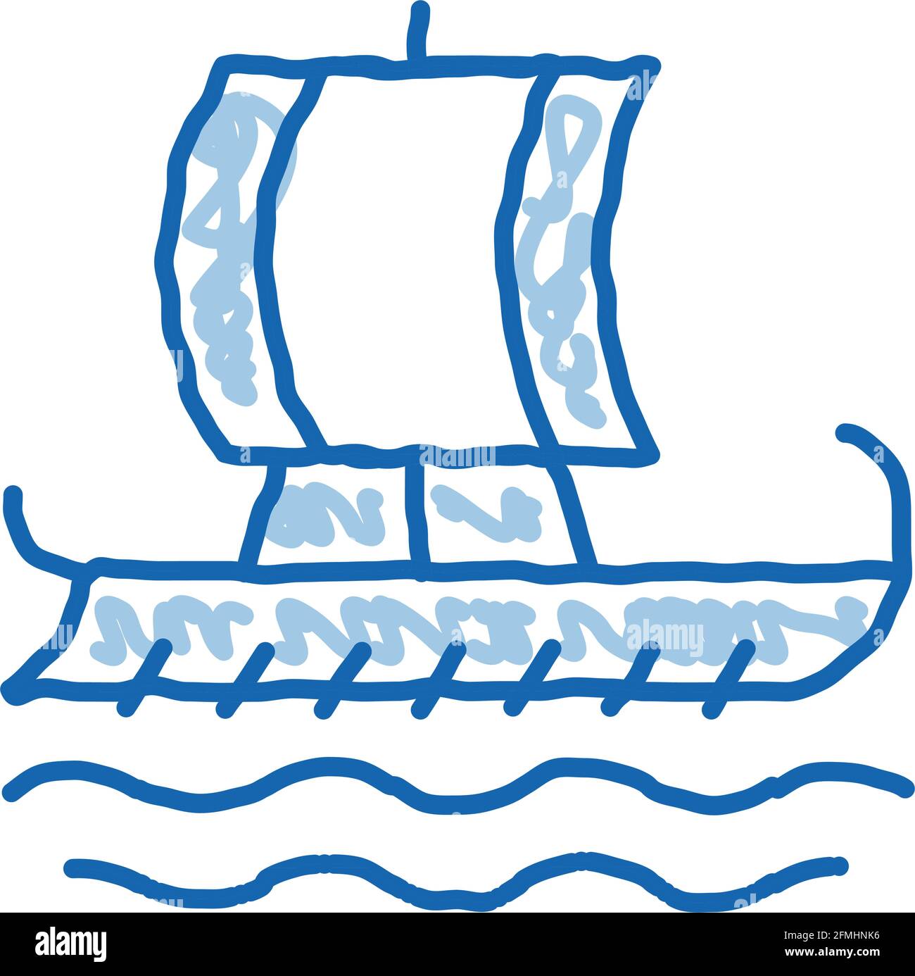 greek merchant ship doodle icon hand drawn illustration Stock Vector ...