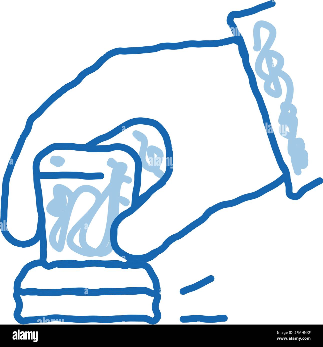 hand signet court doodle icon hand drawn illustration Stock Vector ...