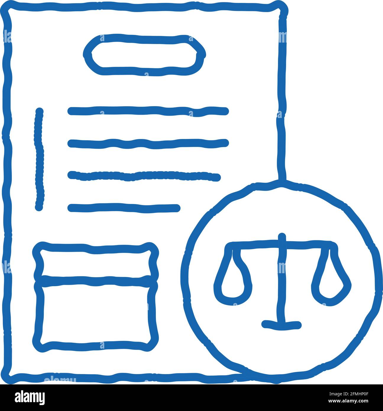 legal paper doodle icon hand drawn illustration Stock Vector Image ...