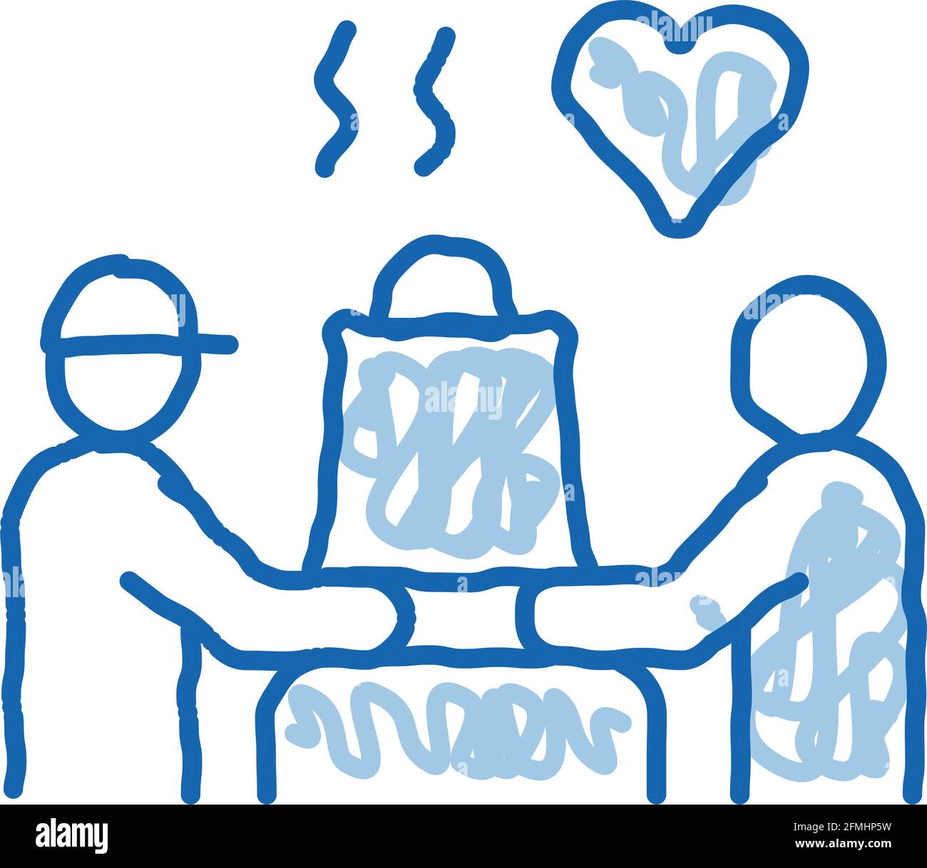 item to pick up food doodle icon hand drawn illustration Stock Vector ...