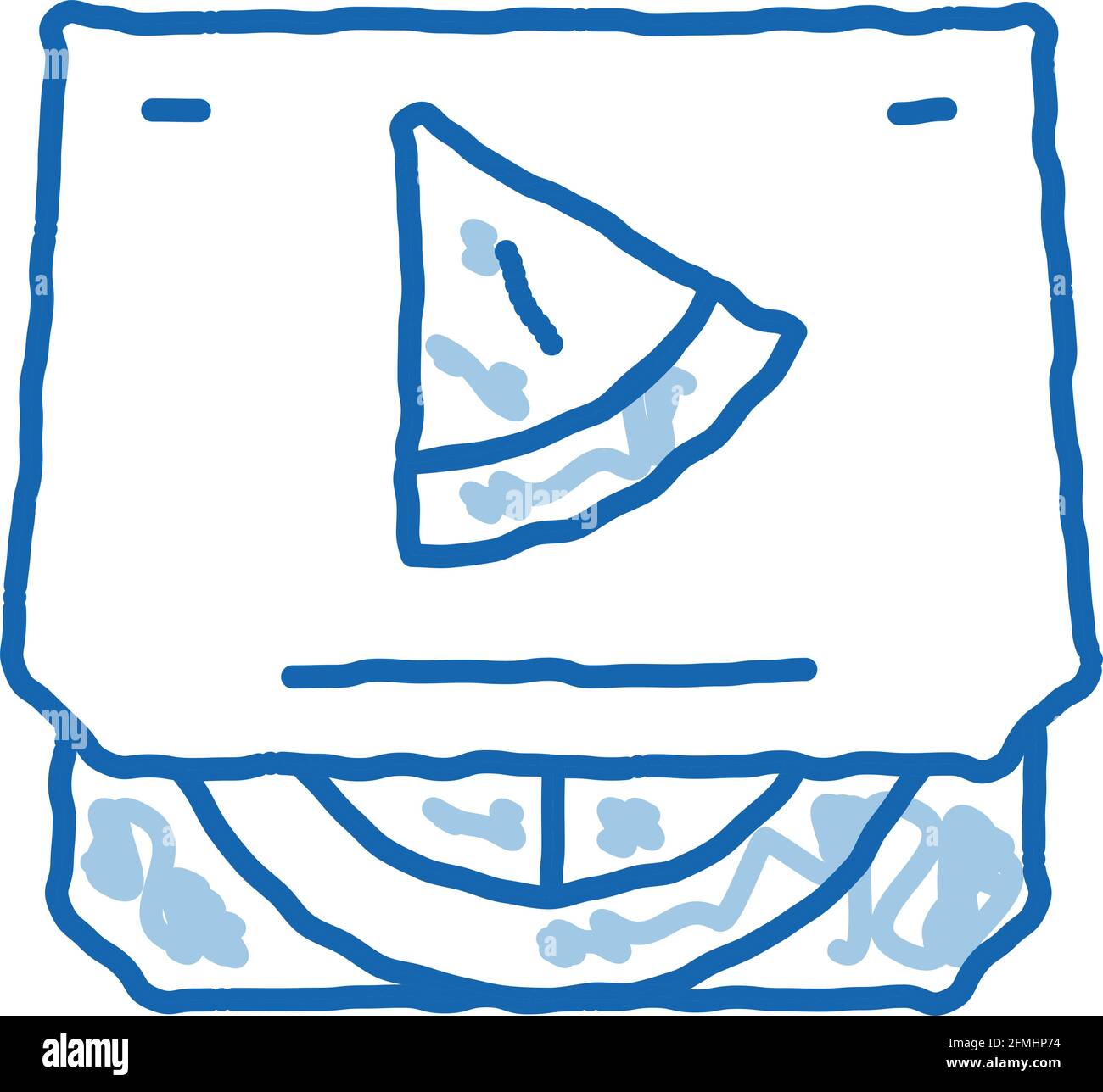 pizza box doodle icon hand drawn illustration Stock Vector Image & Art ...