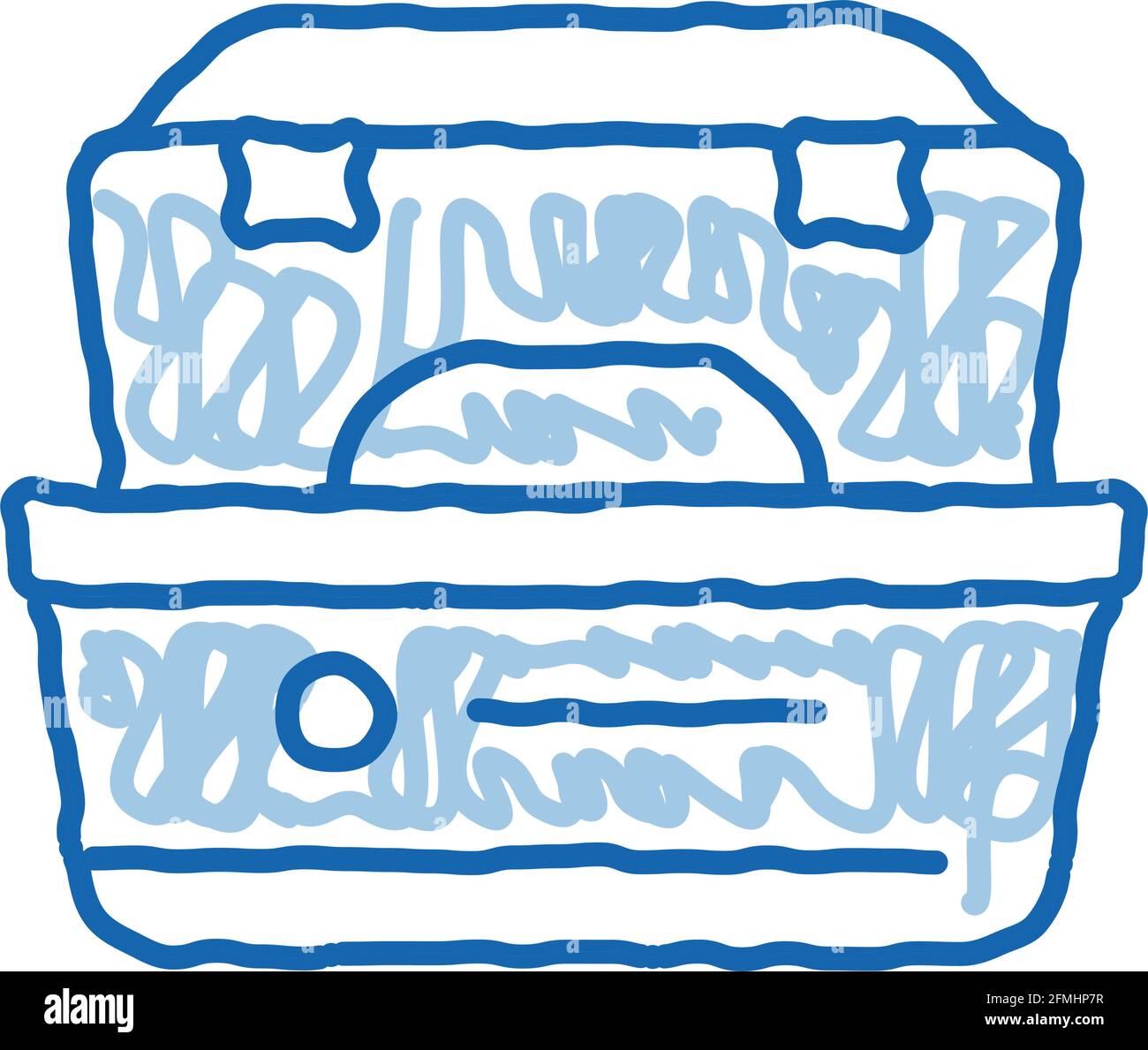 boxes trays doodle icon hand drawn illustration Stock Vector Image ...