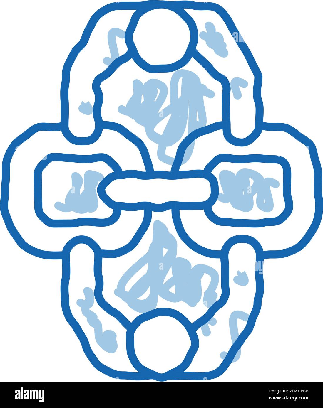 human connection doodle icon hand drawn illustration Stock Vector Image ...