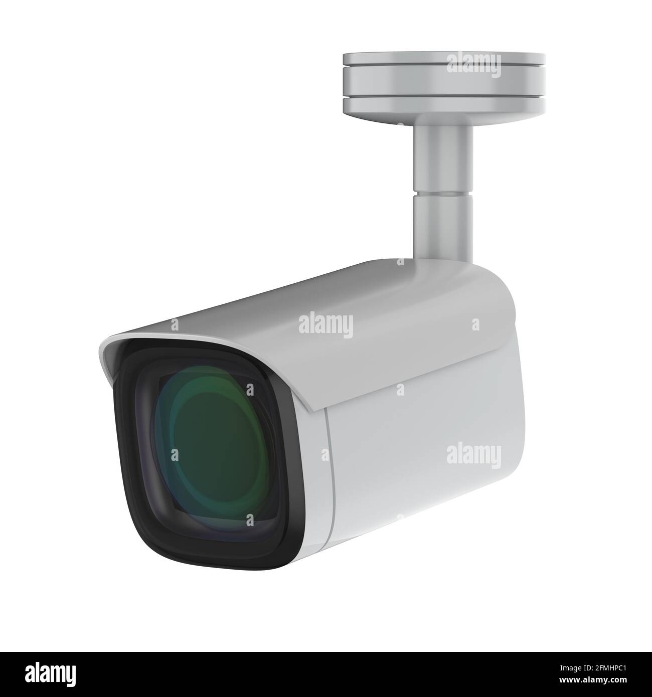3d rendering security camera or cctv camera isolated on white Stock ...