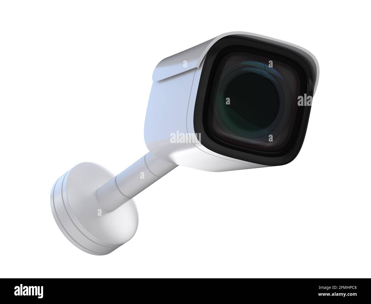 3d rendering security camera or cctv camera isolated on white Stock ...