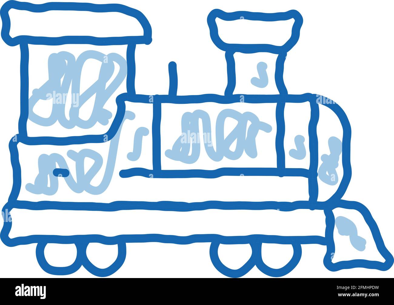children train doodle icon hand drawn illustration Stock Vector Image ...