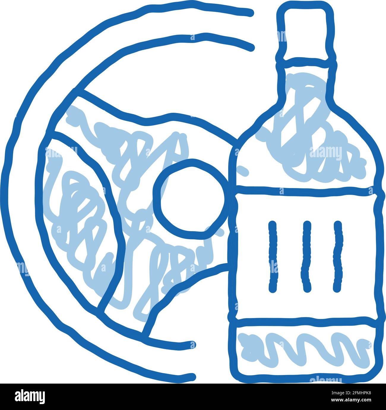 drunk driving doodle icon hand drawn illustration Stock Vector Image ...