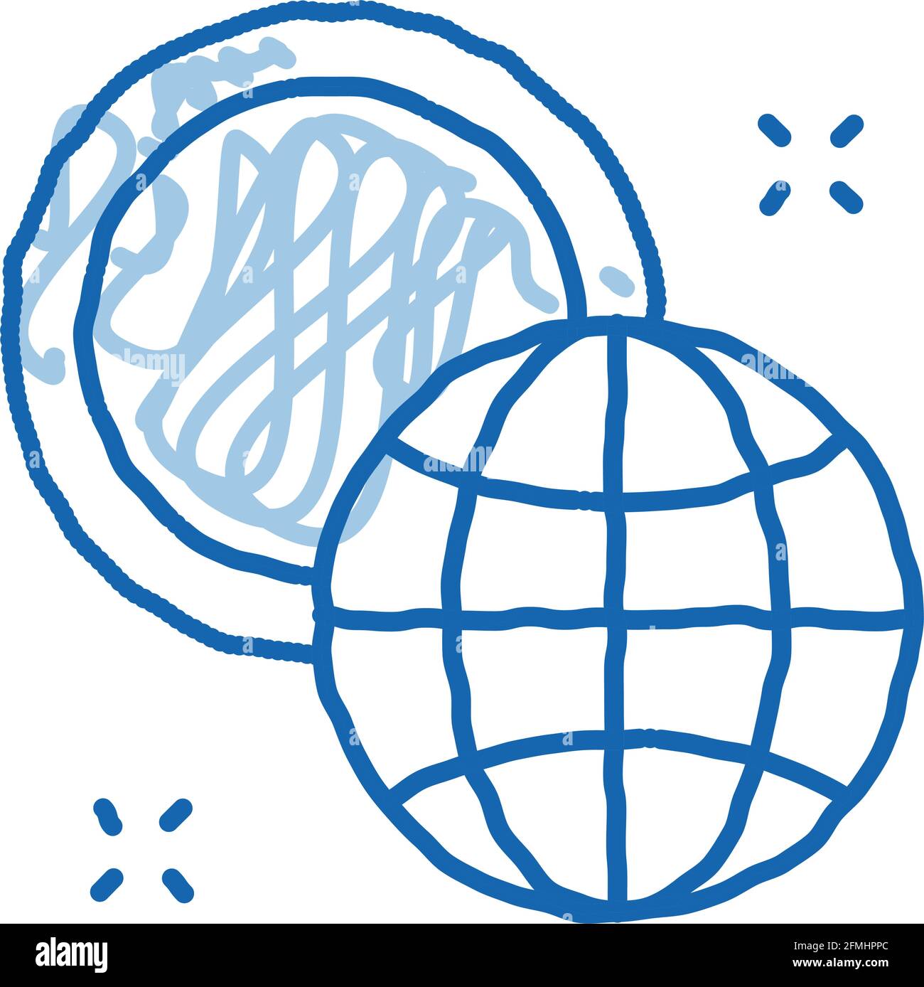 rotation of earth around sun doodle icon hand drawn illustration Stock ...