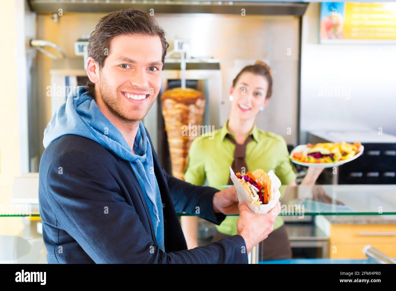 Man selling doner hi-res stock photography and images - Alamy