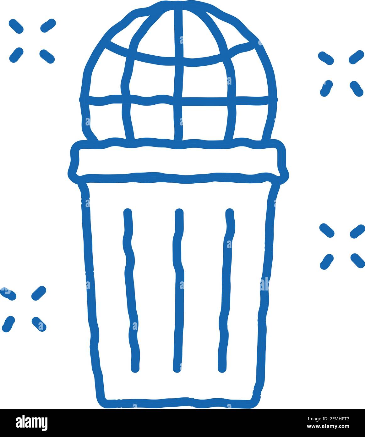 planet pollution doodle icon hand drawn illustration Stock Vector Image ...