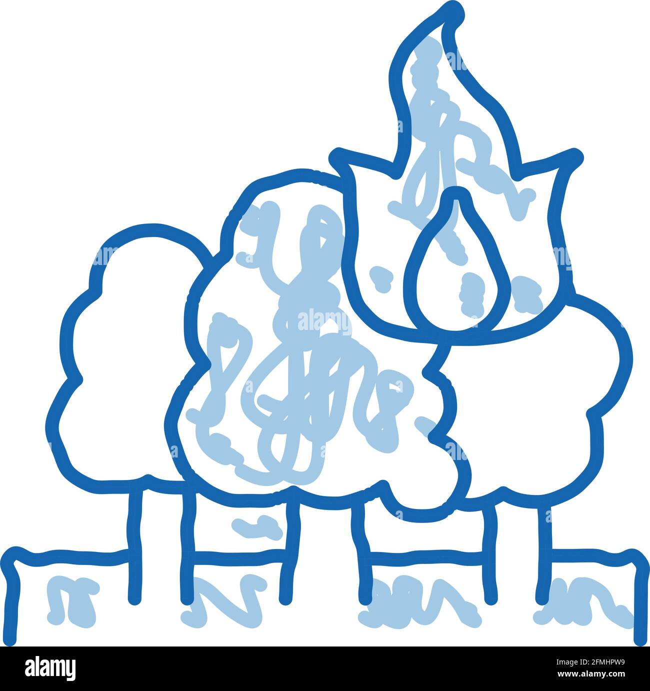 wildfire doodle icon hand drawn illustration Stock Vector Image & Art ...