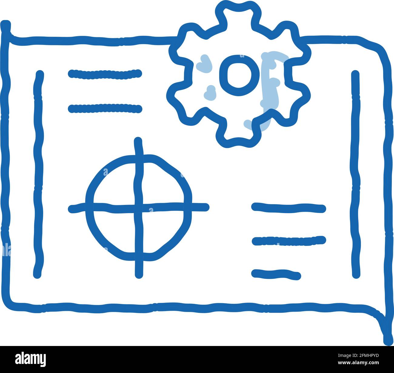 target selection doodle icon hand drawn illustration Stock Vector Image ...