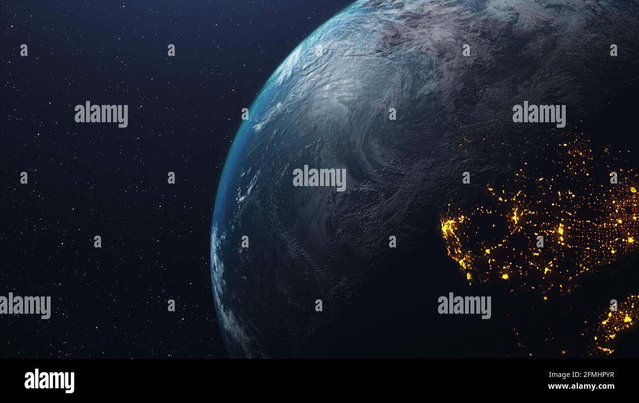 3d render of earth viewed from space Stock Photo - Alamy