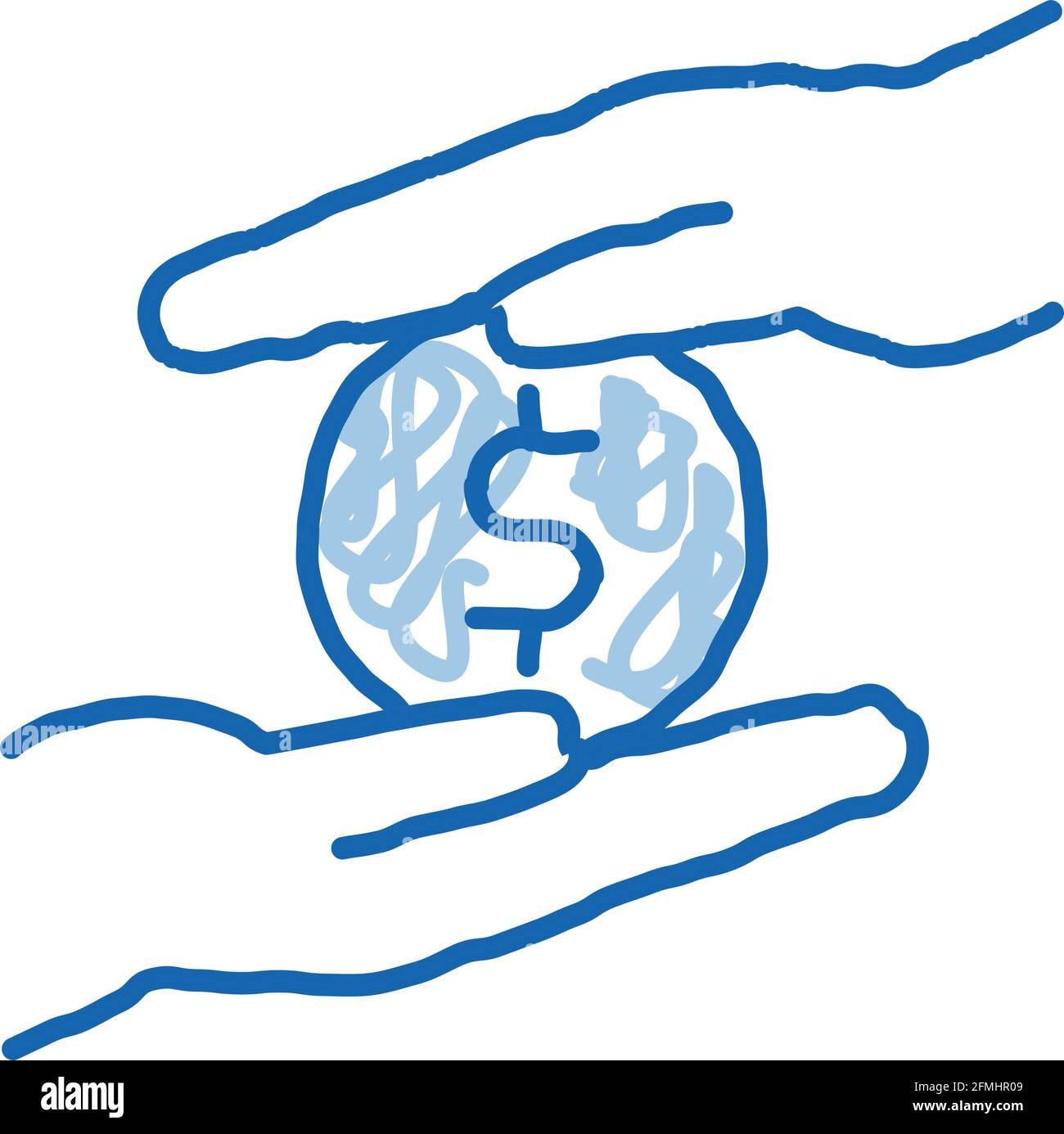personal control over money doodle icon hand drawn illustration Stock ...