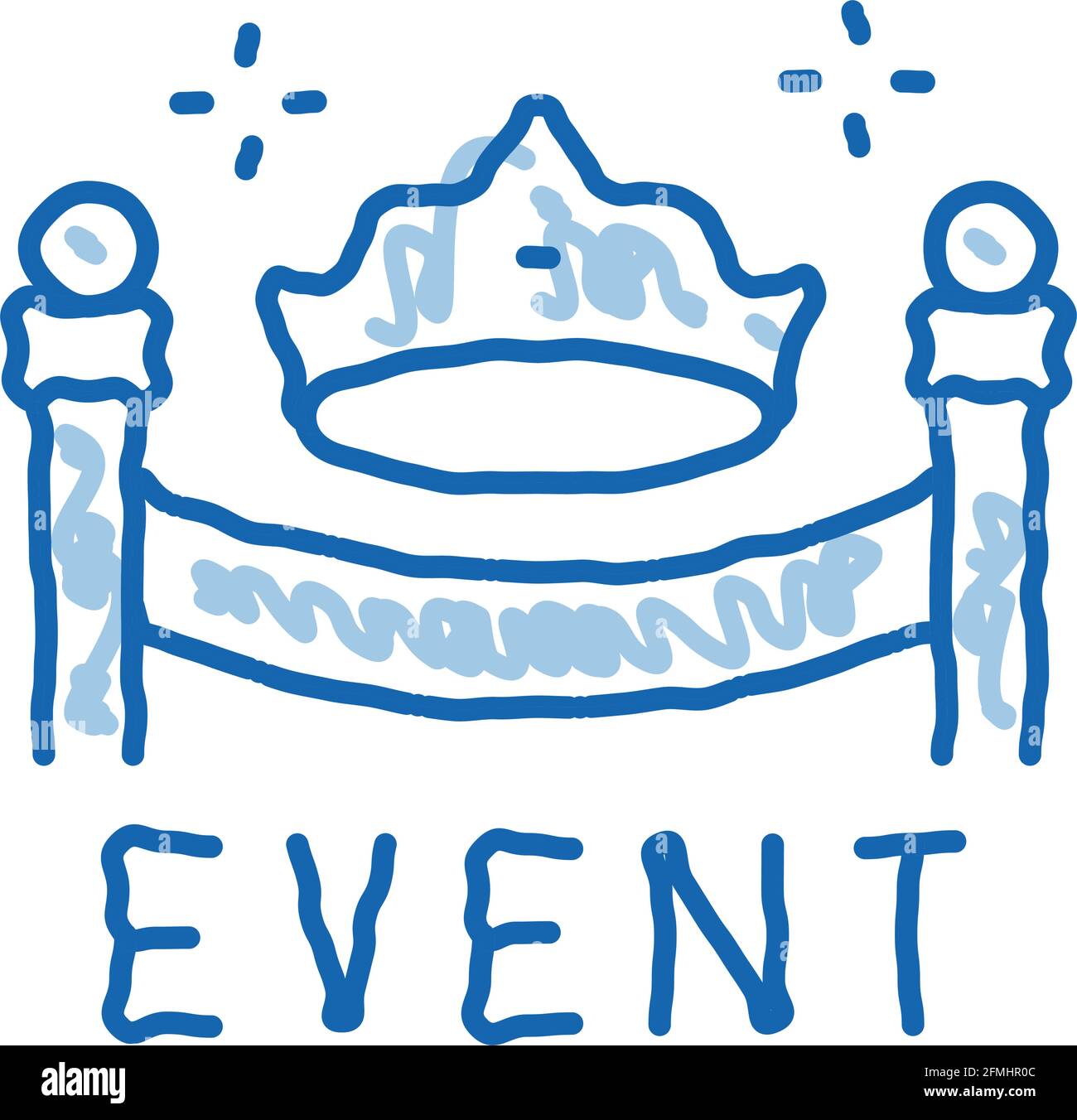 solemn presentation event doodle icon hand drawn illustration Stock ...