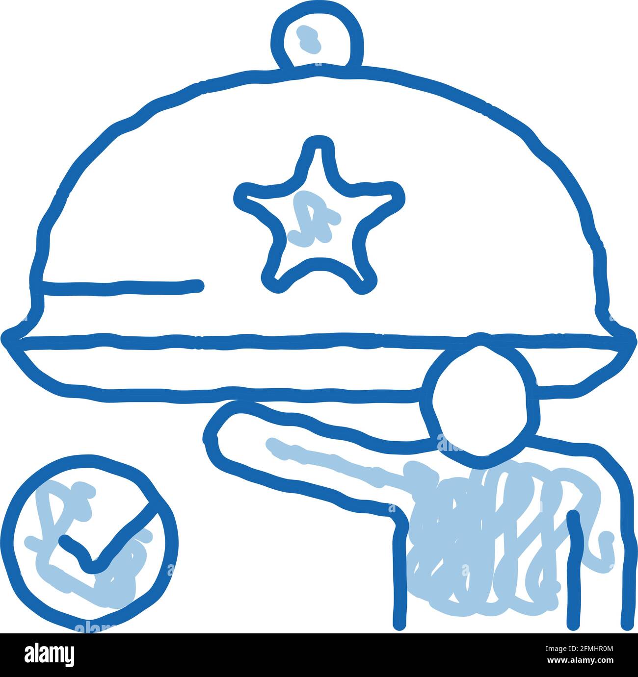 event waiter doodle icon hand drawn illustration Stock Vector Image ...