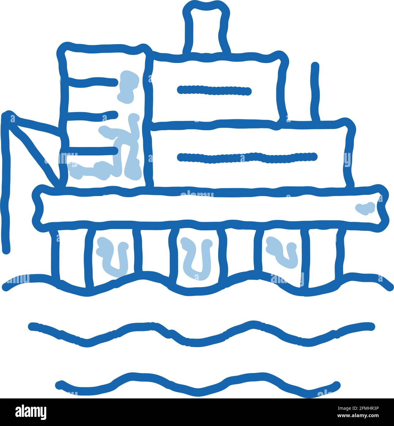 water power plant doodle icon hand drawn illustration Stock Vector ...