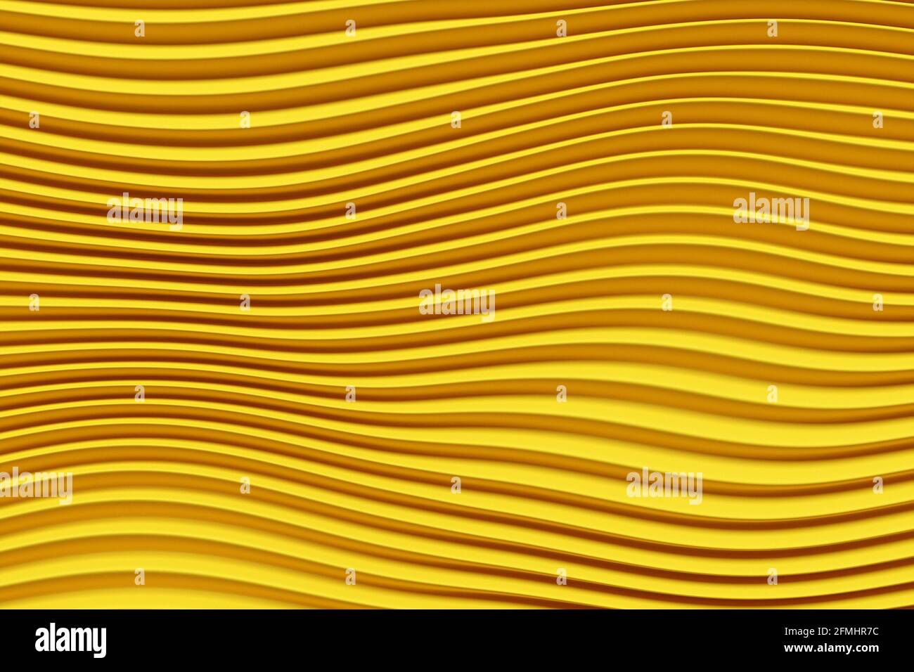 3d Illustration rows of yellow line .Geometric background, weave ...