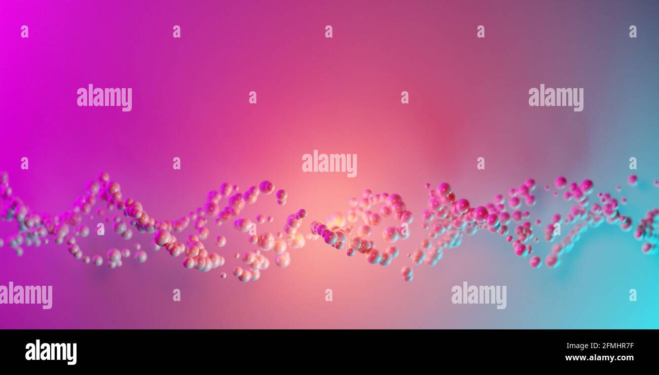 3d illustration of a stereo strip of different colors. Geometric ...