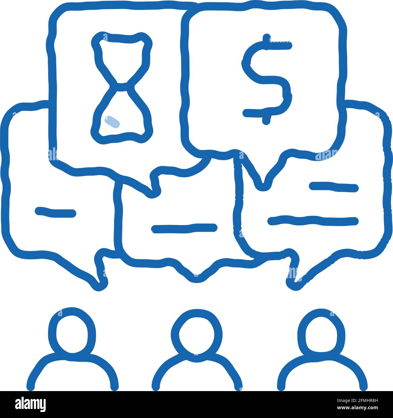 different values of people doodle icon hand drawn illustration Stock ...