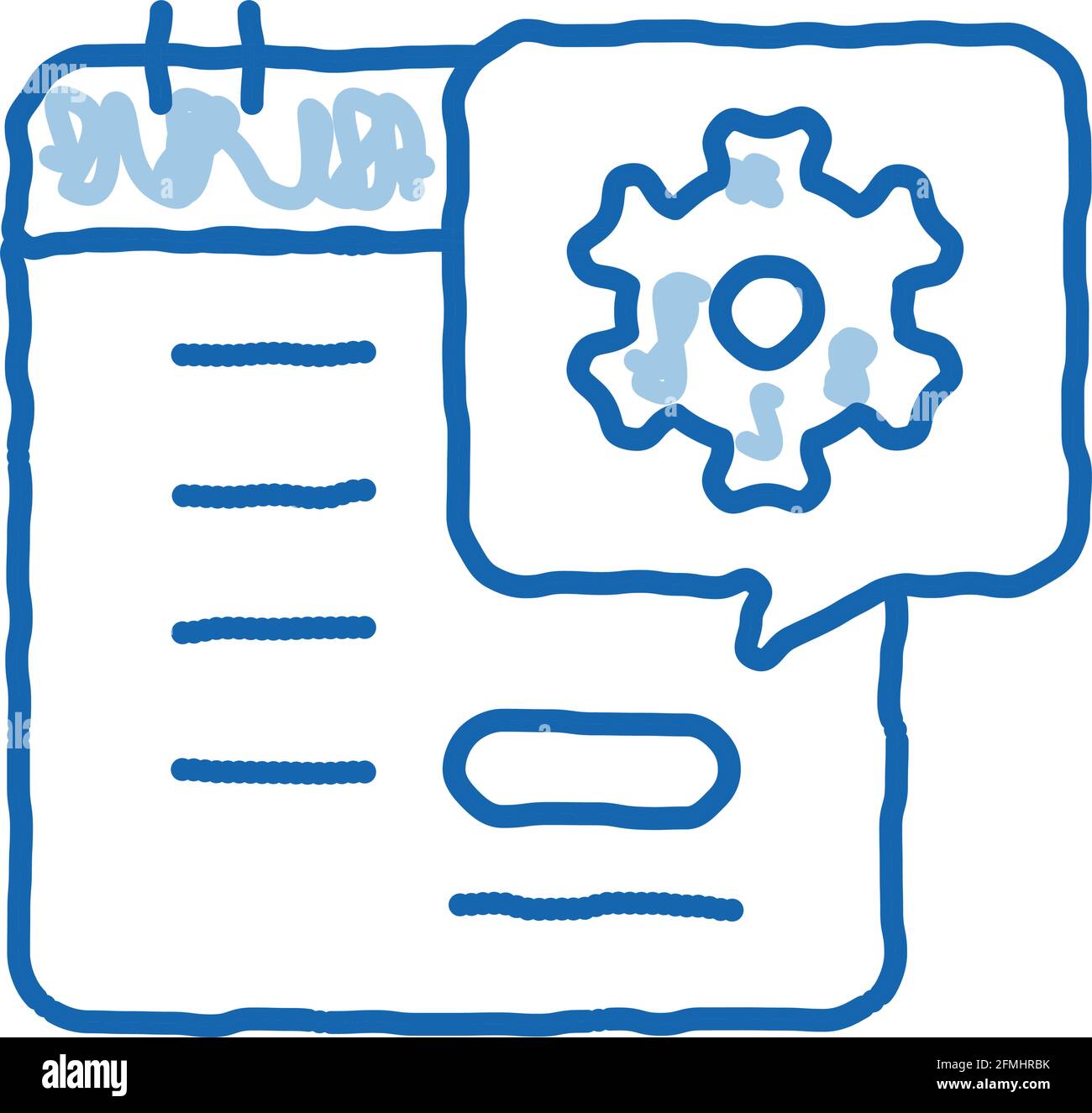 technical day on calendar doodle icon hand drawn illustration Stock ...