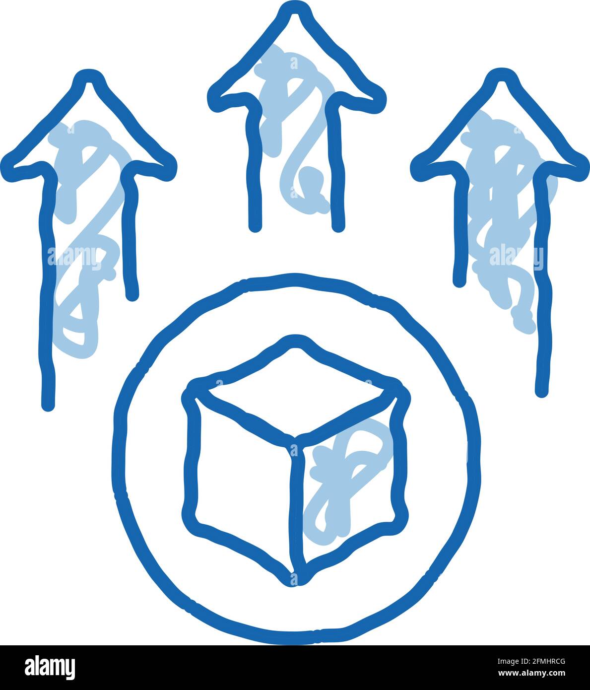 sending parcel doodle icon hand drawn illustration Stock Vector Image ...