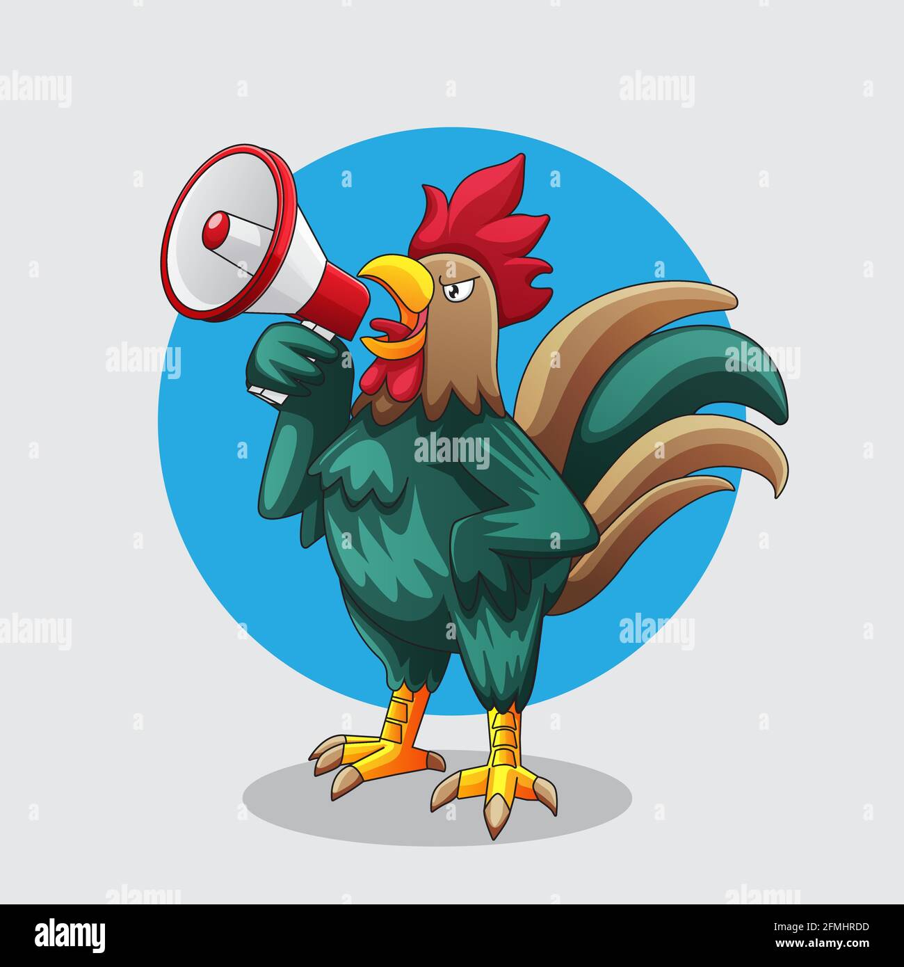 Illustration of Chicken with megaphone Stock Vector Image & Art - Alamy