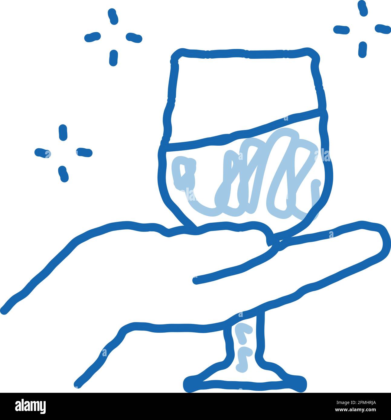 wine testing doodle icon hand drawn illustration Stock Vector Image ...