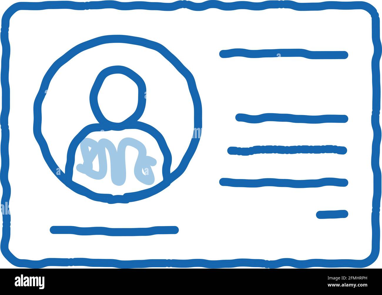 driving license doodle icon hand drawn illustration Stock Vector Image ...