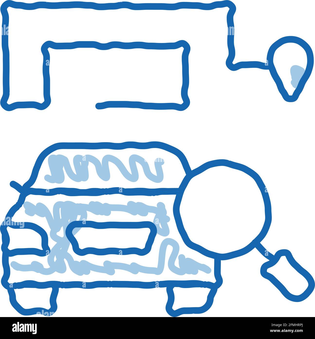 technical study of machine doodle icon hand drawn illustration Stock ...