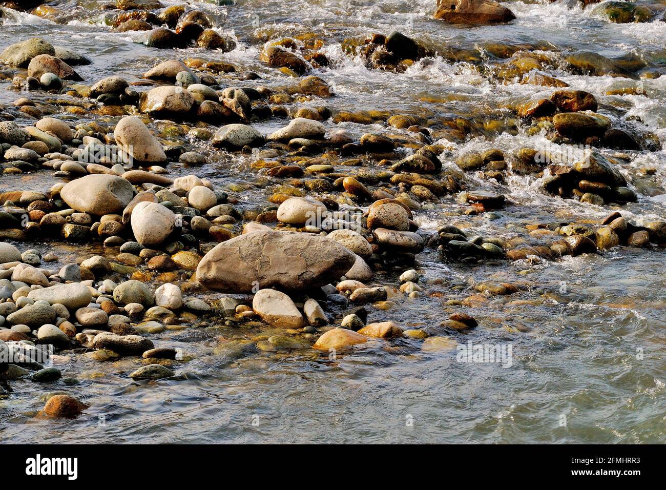 Scenic view of the Lidder or Liddar river, it is situated in the ...