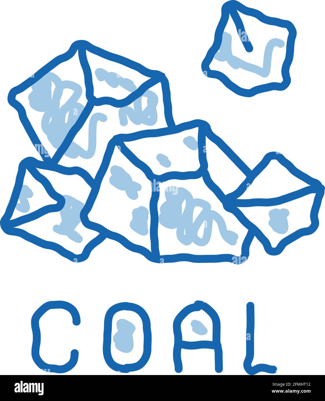 coal particles doodle icon hand drawn illustration Stock Vector Image ...