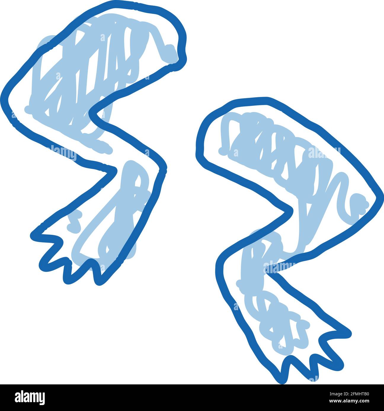 frog legs doodle icon hand drawn illustration Stock Vector Image & Art ...