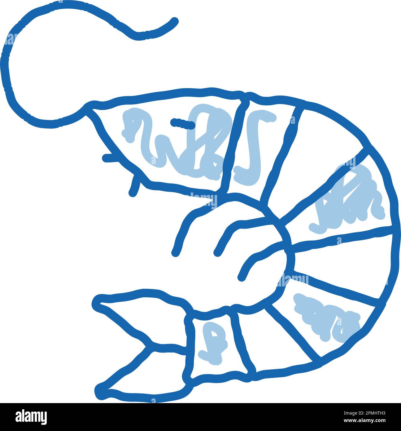 shrimp doodle icon hand drawn illustration Stock Vector Image & Art - Alamy