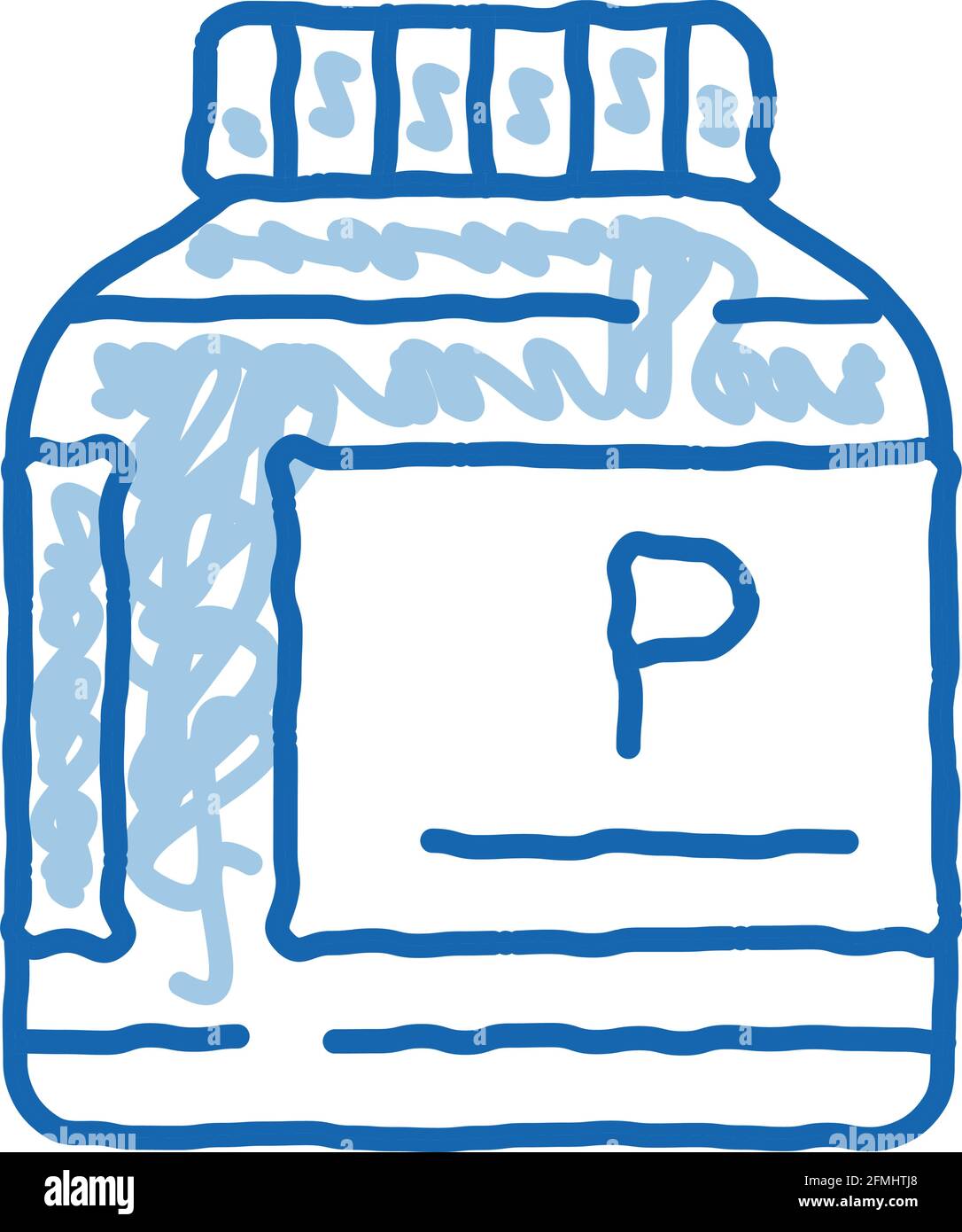 protein can doodle icon hand drawn illustration Stock Vector Image ...