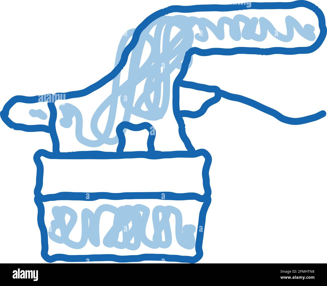 tile cutter doodle icon hand drawn illustration Stock Vector Image ...