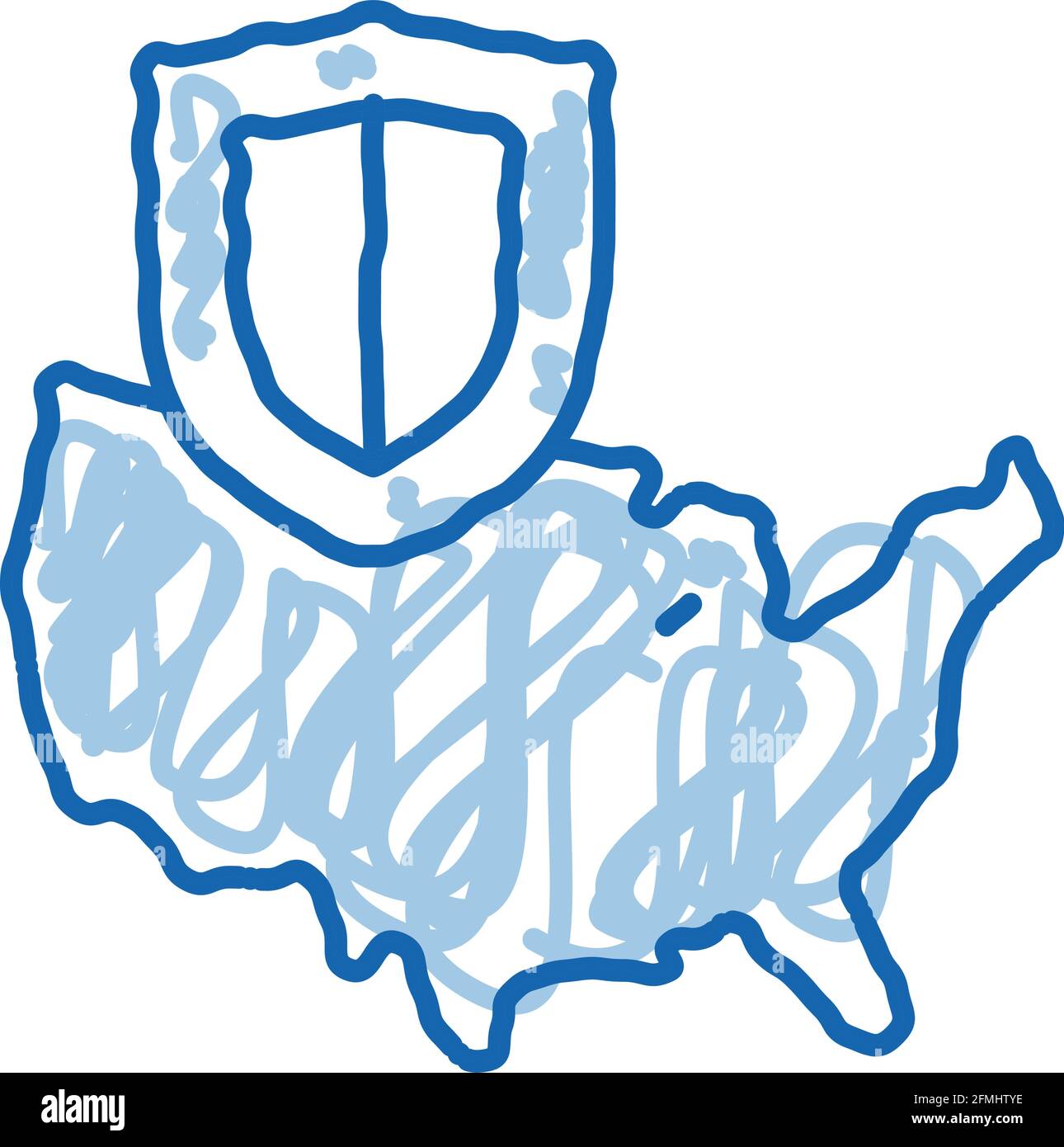 usa on map doodle icon hand drawn illustration Stock Vector Image & Art ...