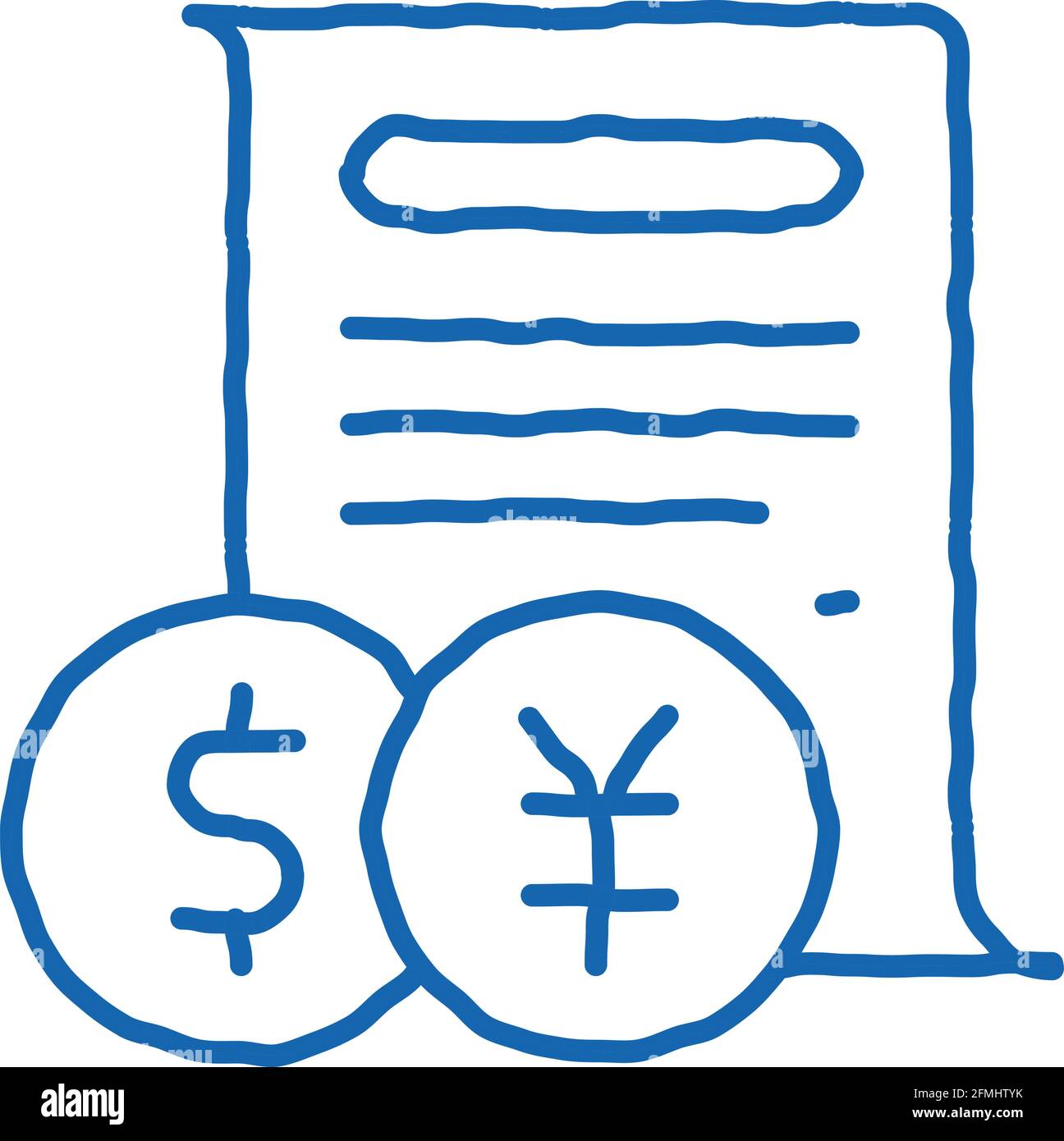 exchange rates doodle icon hand drawn illustration Stock Vector Image ...