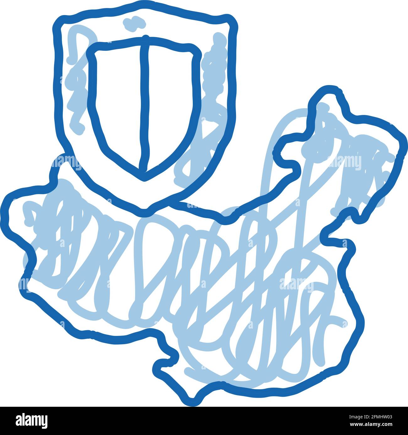 china on the map doodle icon hand drawn illustration Stock Vector Image ...
