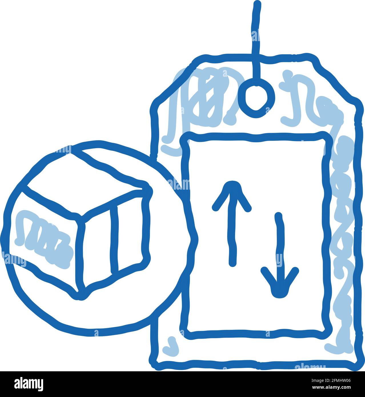 price tag of trade doodle icon hand drawn illustration Stock Vector ...