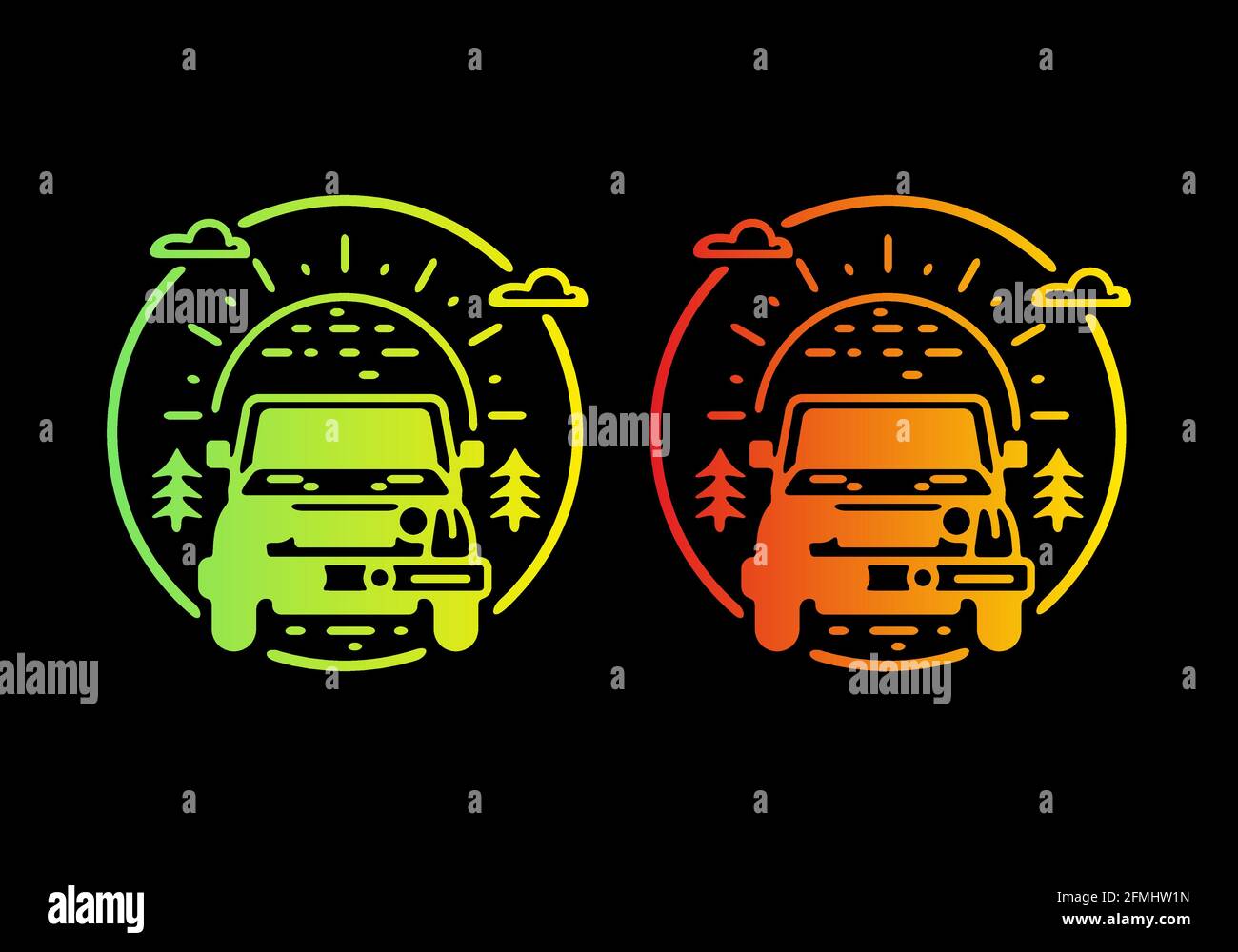 4x4 offroad trail Stock Vector Images - Alamy
