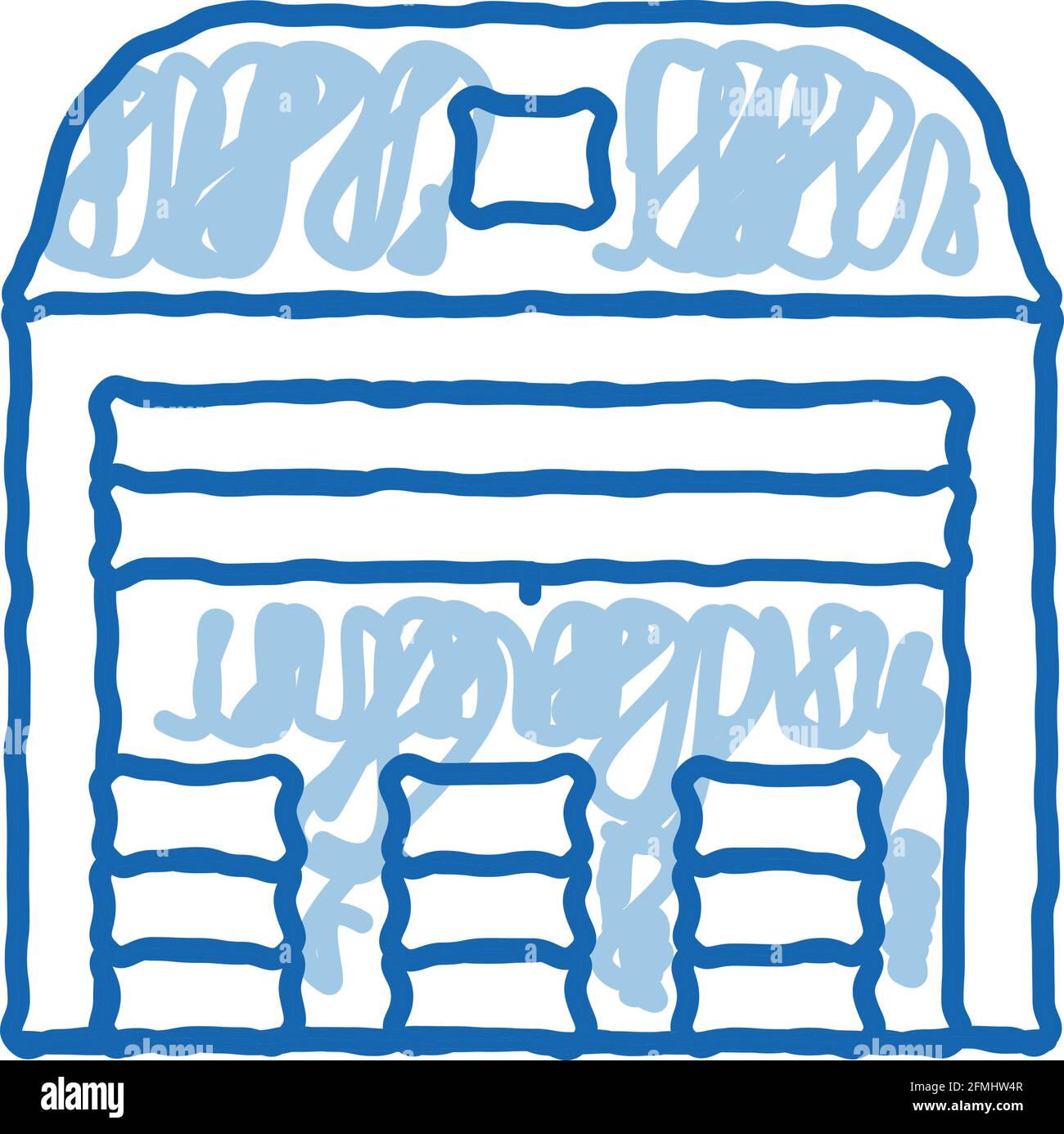 storage garage doodle icon hand drawn illustration Stock Vector Image ...