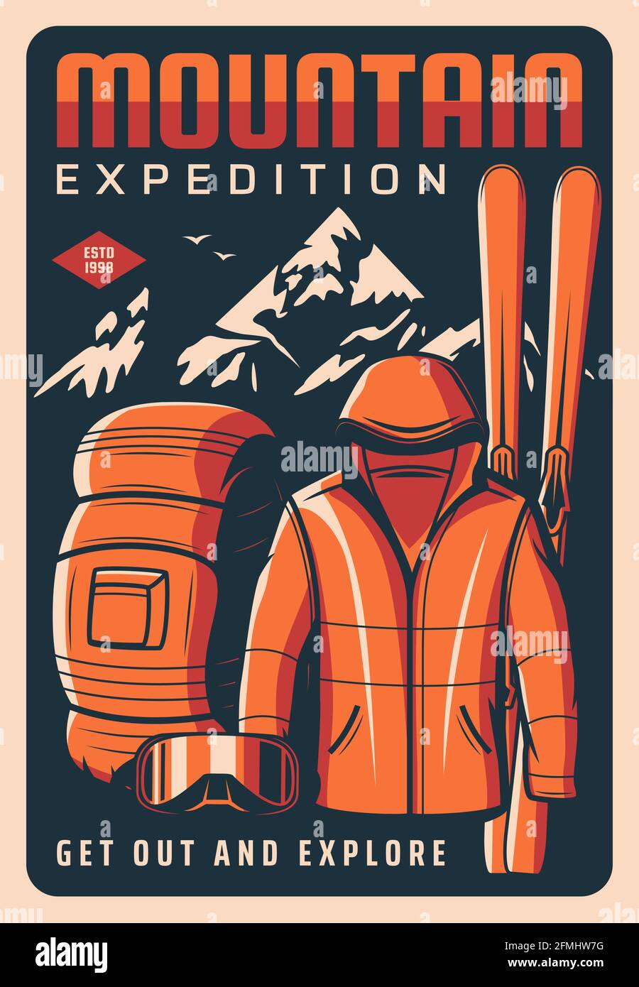 Backpack on rocks Stock Vector Images - Alamy