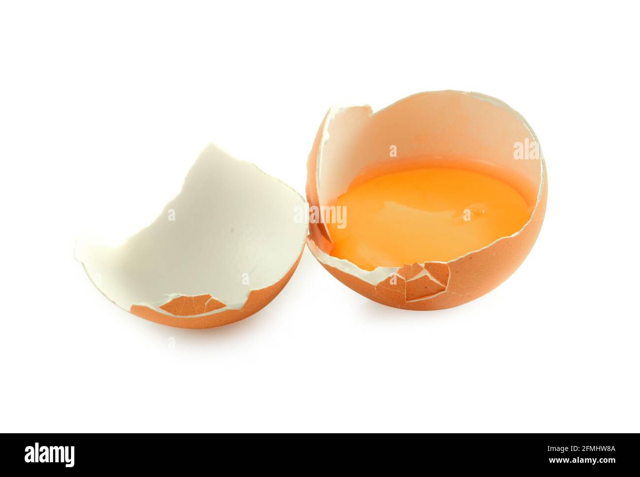 egg shell on white background Stock Photo - Alamy
