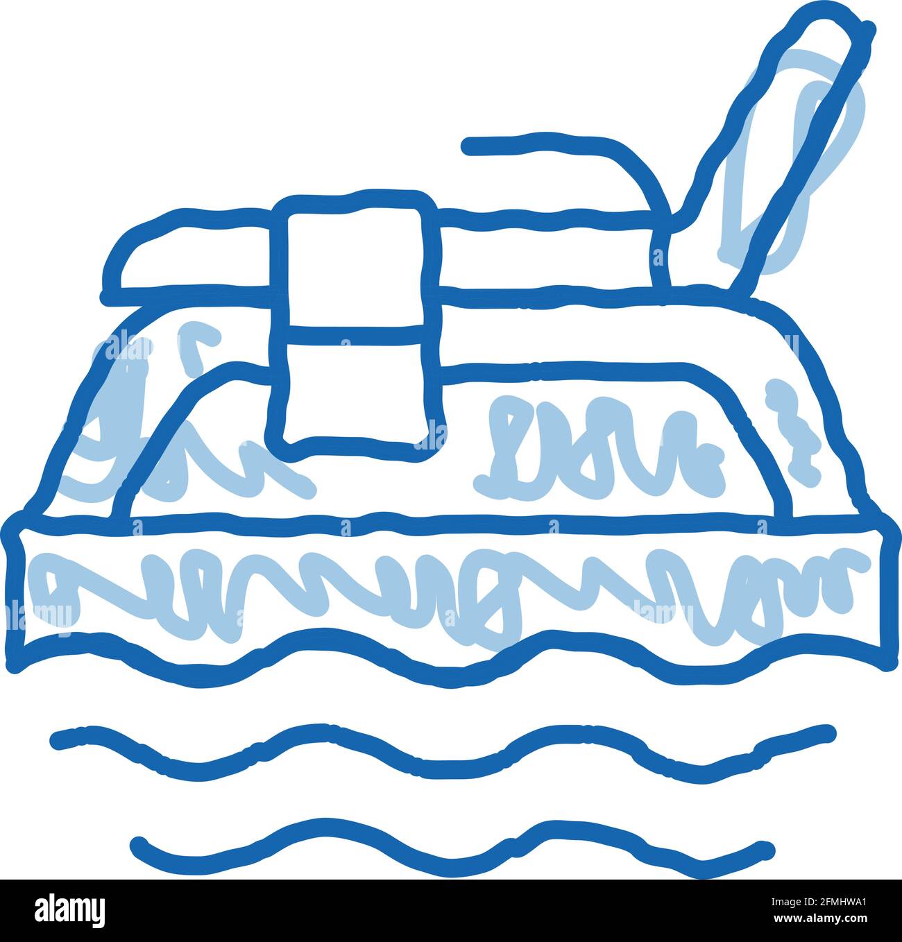 underwater tube doodle icon hand drawn illustration Stock Vector Image ...