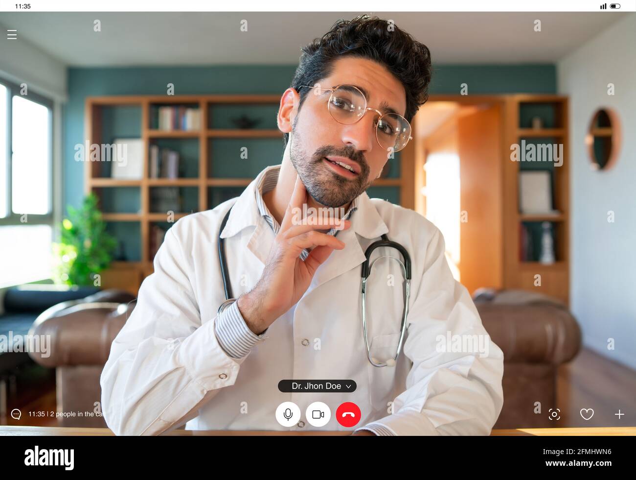 Remote consultation with a doctor hi-res stock photography and images - Alamy