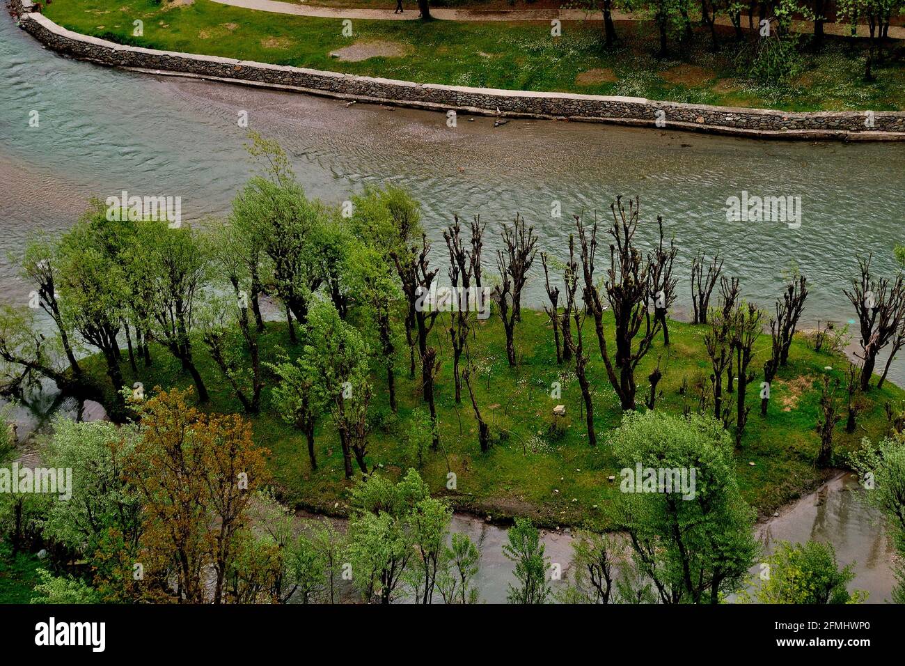 Lidder river on the way to Pahalgam, 73 kilometer long river which ...