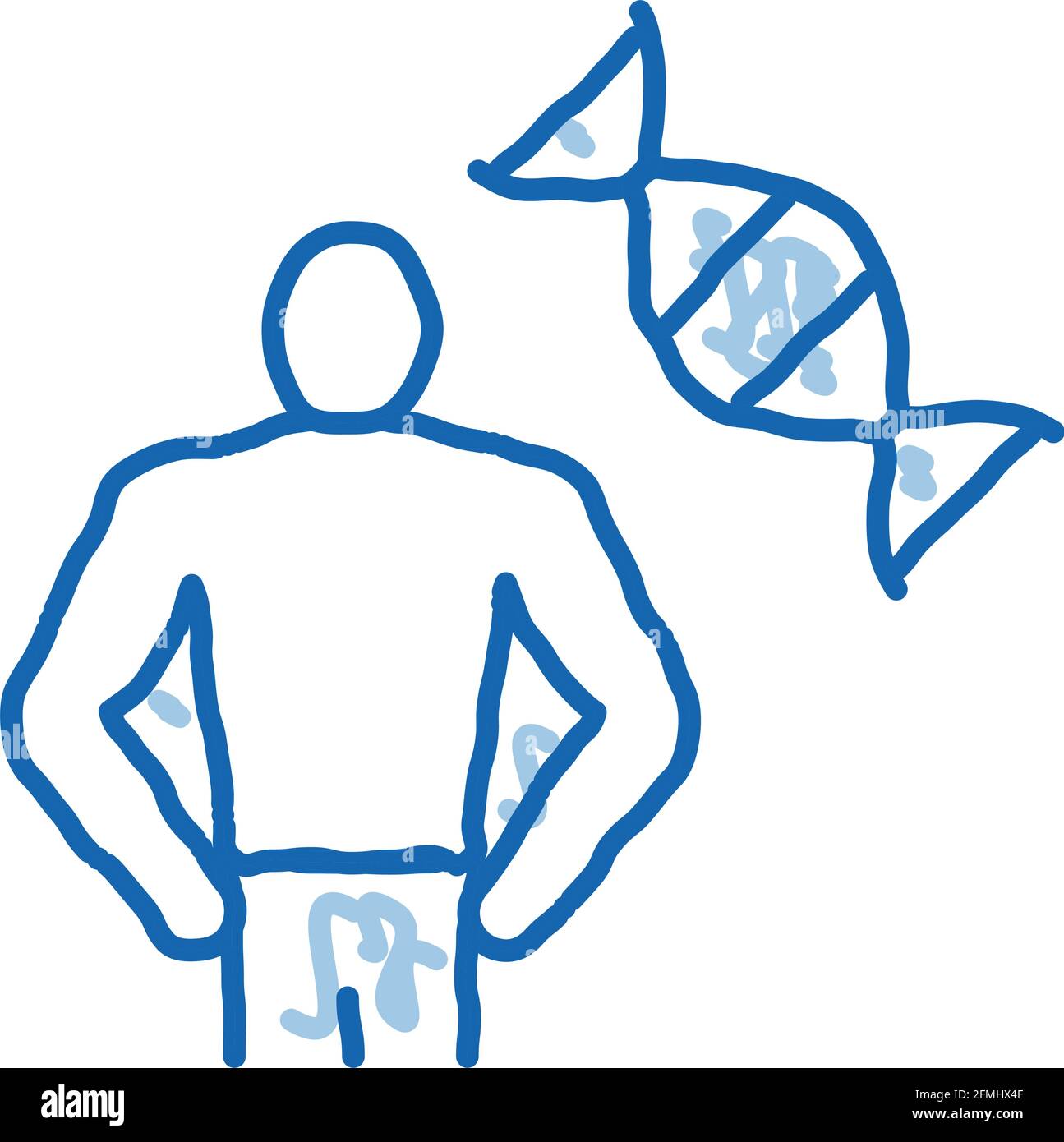 healthy human blood dna doodle icon hand drawn illustration Stock ...